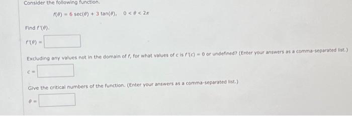 Solved Consider the following function. Find f'(0). f'(0) = | Chegg.com