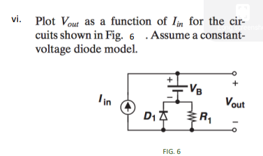 Solved vi. Plot Vout as a function of lin for the cir- cuits | Chegg.com