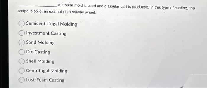 Solved is a thin portion of metal at the exterior of a | Chegg.com