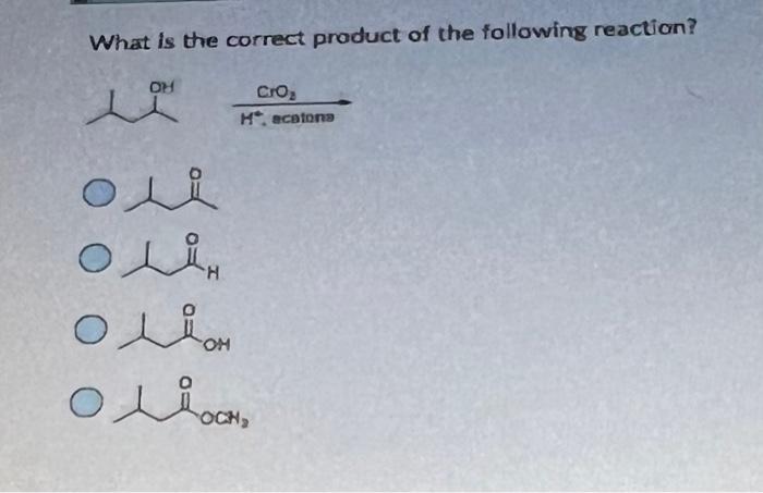 Solved What is the correct product of the following | Chegg.com