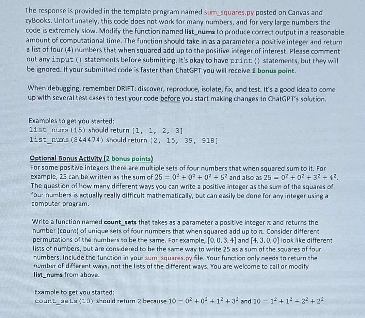 Solved Deliverables: There is only one deliverable for this | Chegg.com