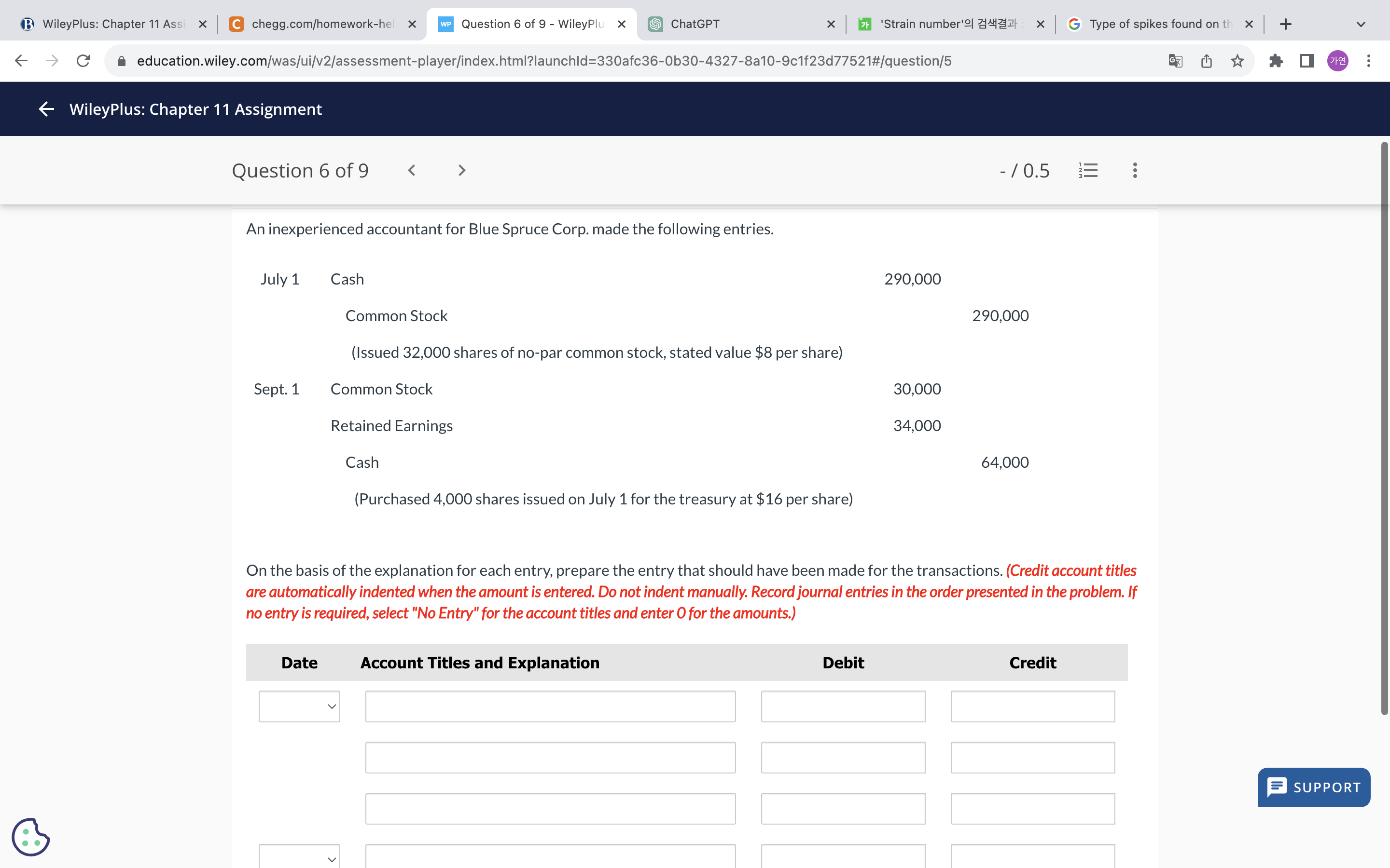 Solved WileyPlus: Chapter 11 ﻿AssignmentQuestion 6 ﻿of | Chegg.com