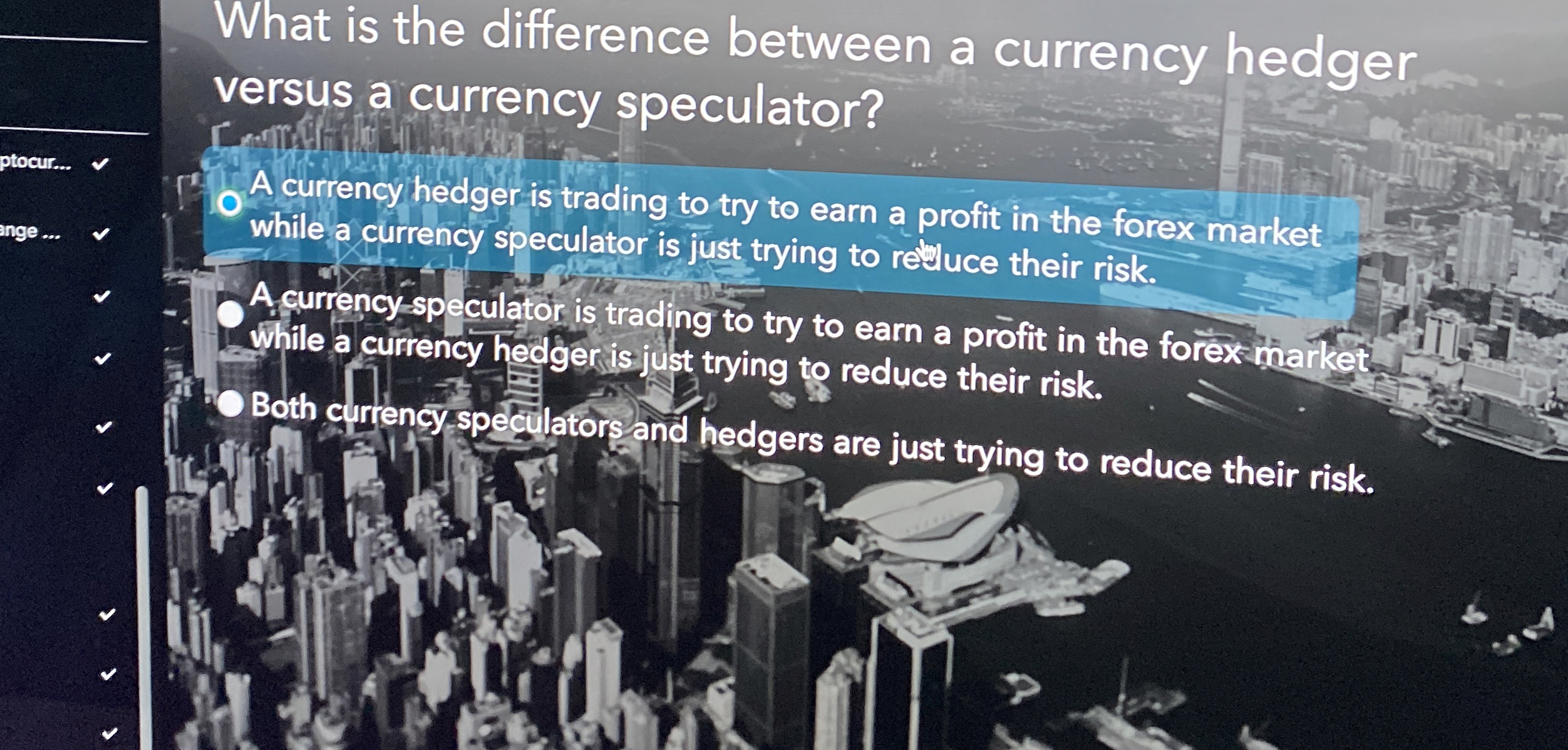 Solved What is the difference between a currency hedger | Chegg.com