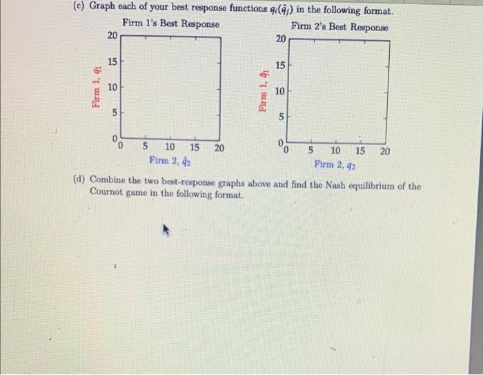 Question 5 Asymmetric Cournot game, numerical Suppose | Chegg.com Question 5 Asymmetric Cournot game, numerical Suppose | Chegg.com