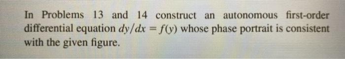 Solved In Problems 13 and 14 construct an autonomous | Chegg.com