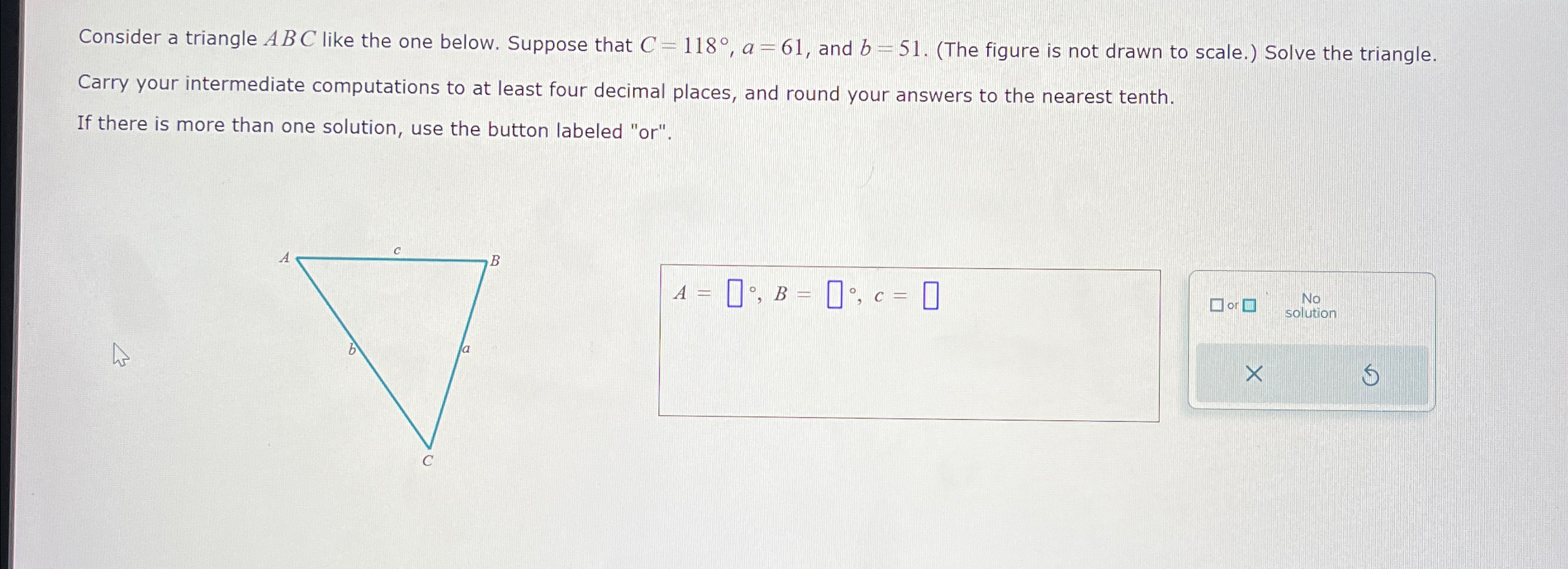 Consider a triangle ABC like the one below. Suppose | Chegg.com