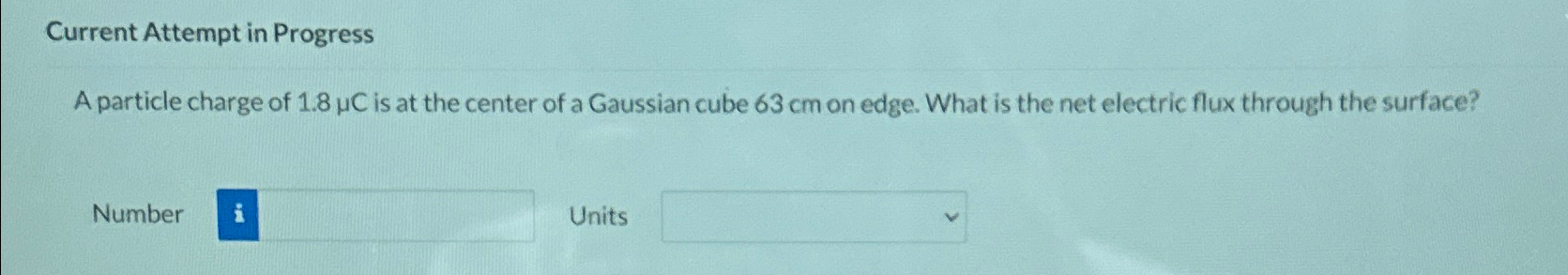 Solved Current Attempt in ProgressA particle charge of 1.8μC | Chegg.com