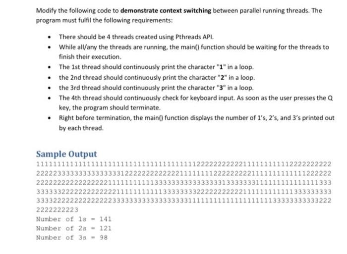 Solved Modify the following code to demonstrate context | Chegg.com