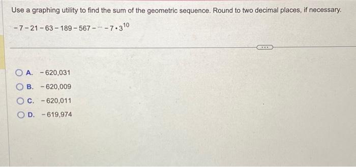 Solved Use a graphing utility to find the sum of the | Chegg.com
