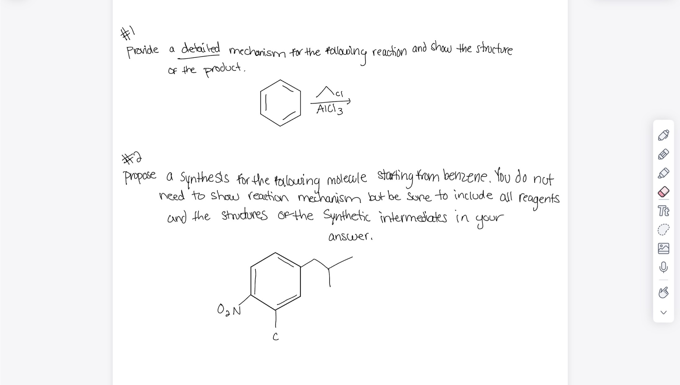 Solved Question number One: Provide a detail mechanism for | Chegg.com