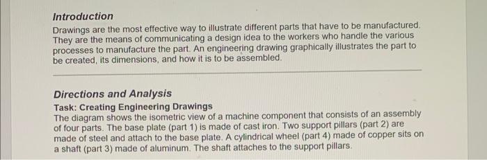 Solved Introduction Drawings are the most effective way to | Chegg.com