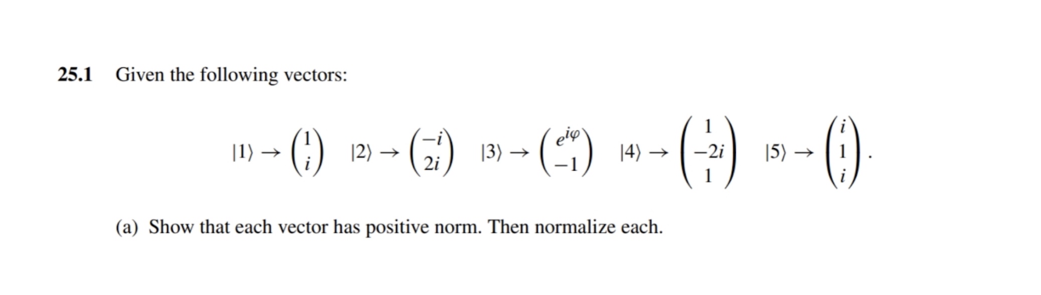 Solved 25.1 ﻿Given the following vectors:|1:|(a) ﻿Show that | Chegg.com