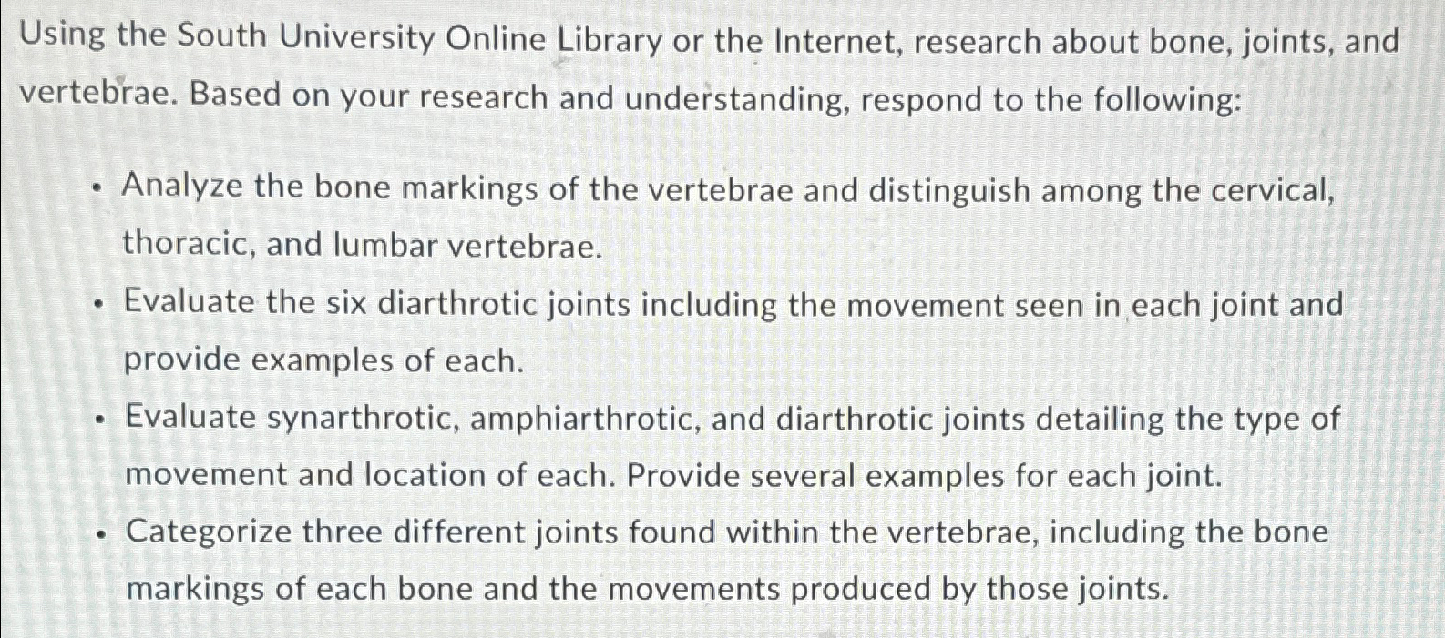 Solved Using the South University Online Library or the | Chegg.com