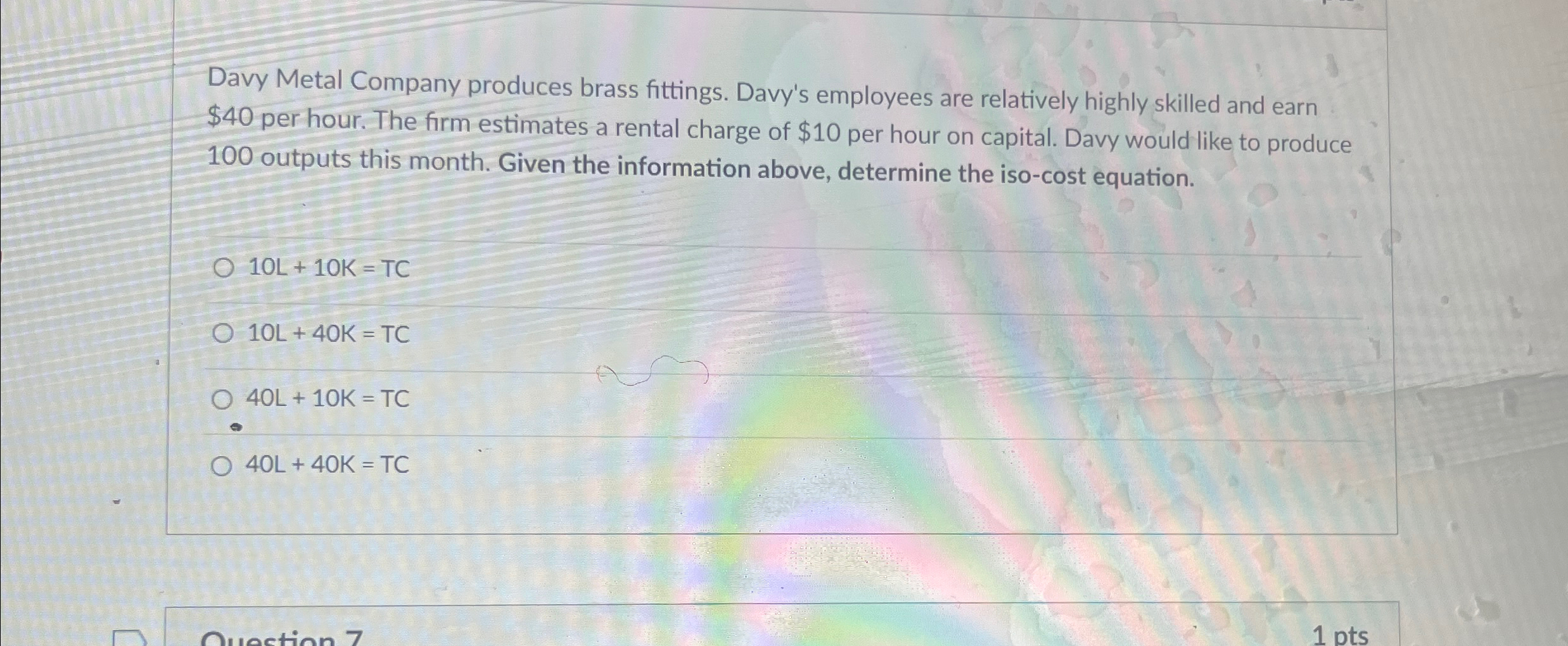 Solved Davy Metal Company produces brass fittings. Davy's | Chegg.com