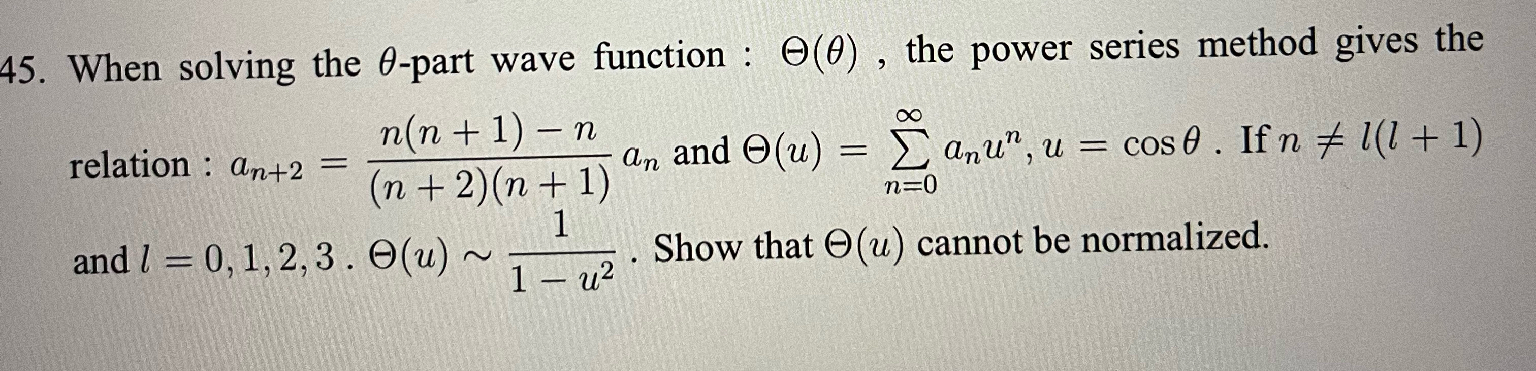 When Solving The θ Part Wave Function Θ θ ﻿the