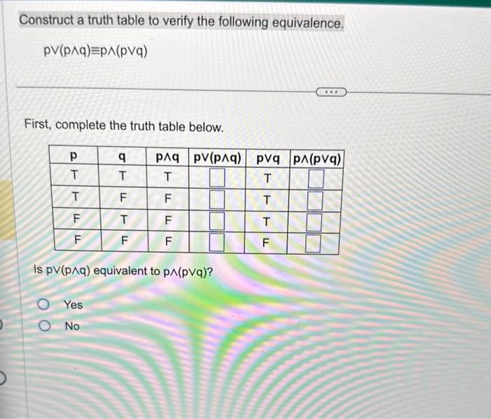 Solved Construct a truth table to verify the following | Chegg.com