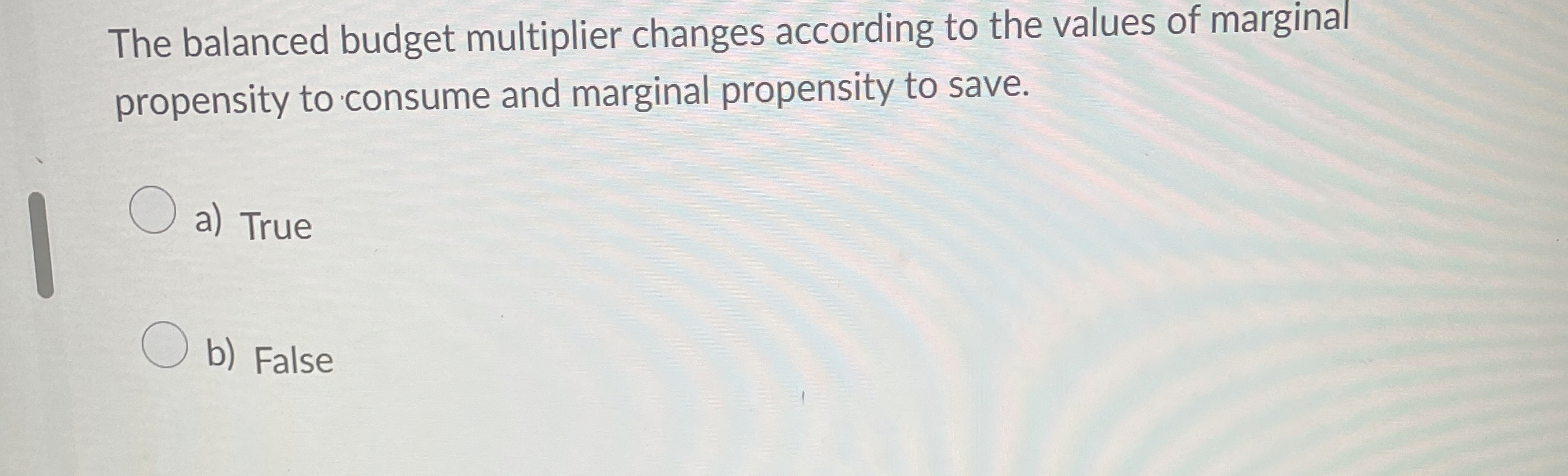 Solved The balanced budget multiplier changes according to | Chegg.com