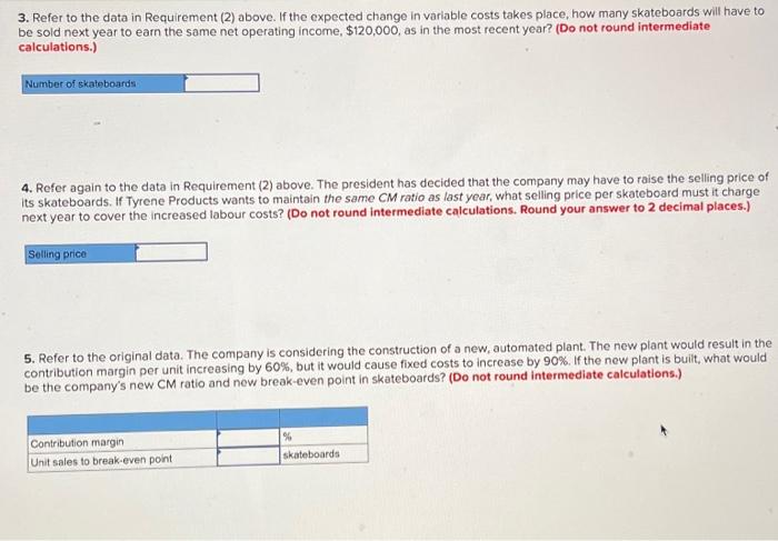 Solved Problem 8-5 Various CVP Questions: Break-Even Point; | Chegg.com