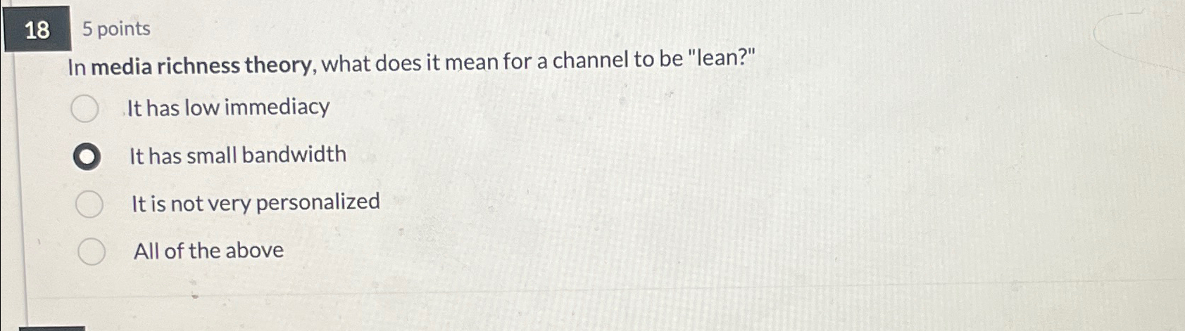 Solved 185 ﻿pointsIn media richness theory, what does it | Chegg.com