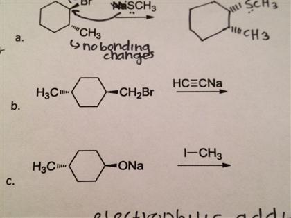 Solved part b. Does the whole CH2Br leave? and when you | Chegg.com