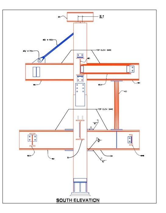 Solved Consider the attached four elevation views of a steel | Chegg.com