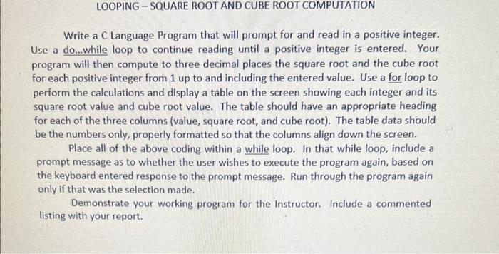 Solved Write a C Language Program that will prompt for and | Chegg.com