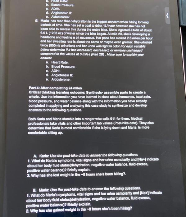 Solved Hiko Hydration Critical Thinking Case Study Karla and | Chegg.com