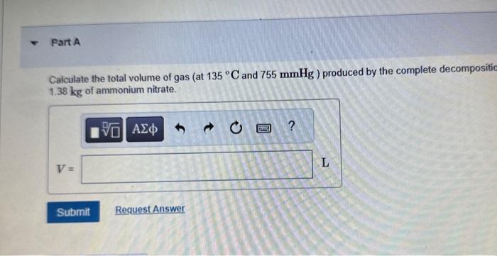 Solved Ammonium nitrate decomposes explosively upon heating | Chegg.com