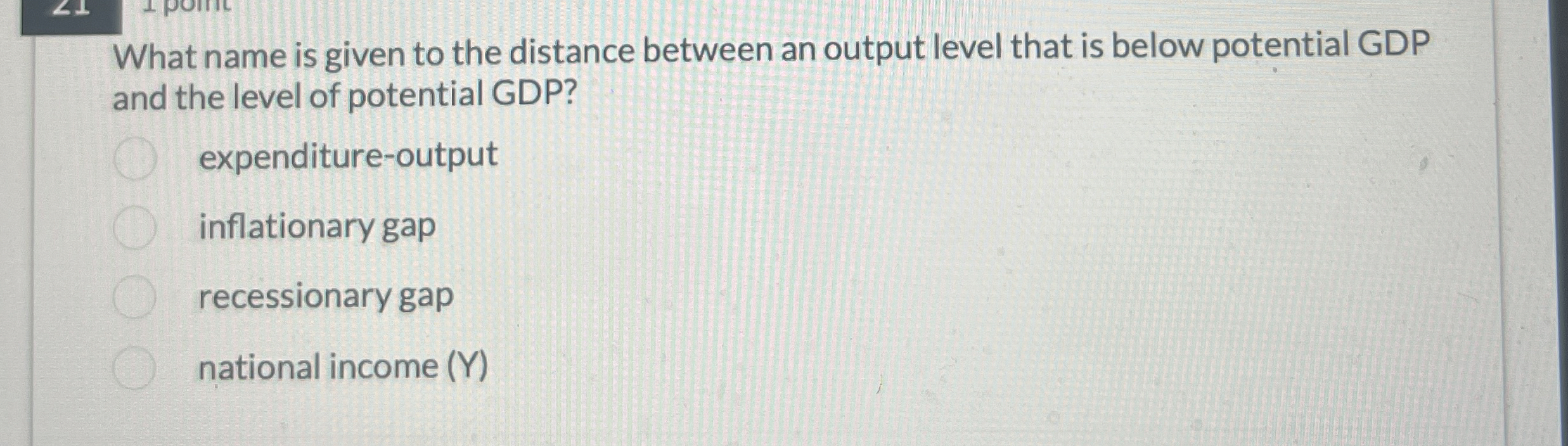 Solved What name is given to the distance between an output | Chegg.com