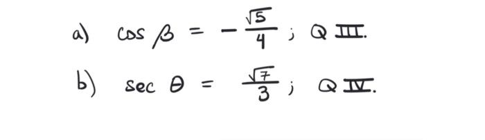 Solved Find The 6 Trigonometric Functions Given The | Chegg.com
