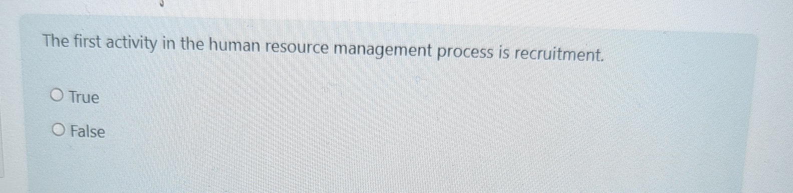 Solved The first activity in the human resource management | Chegg.com