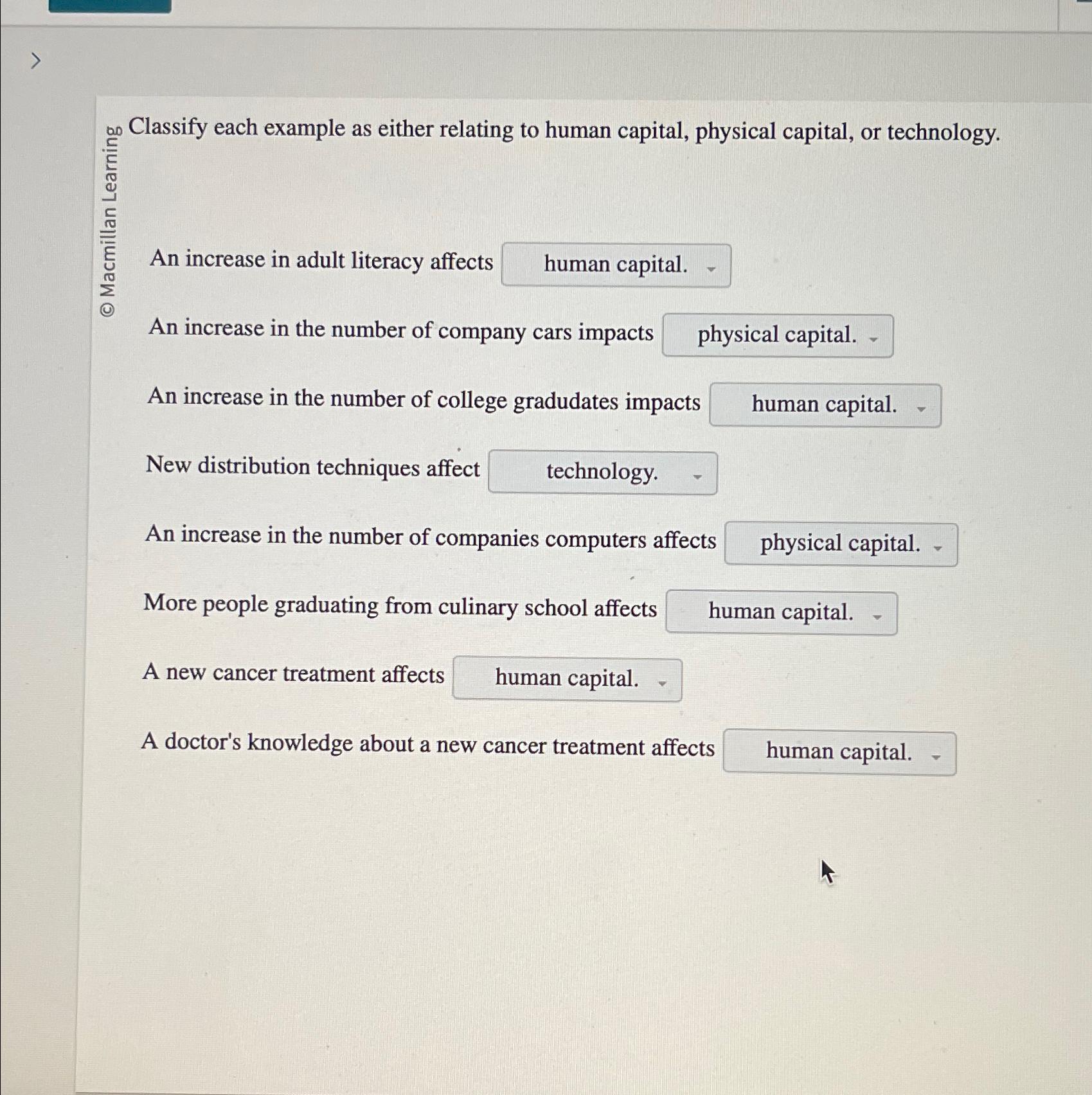 Solved „Classify each example as either relating to human | Chegg.com