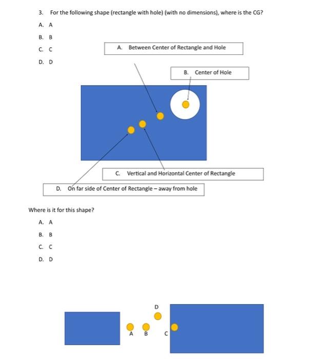 Solved 3. For the following shape (rectangle with hole) | Chegg.com