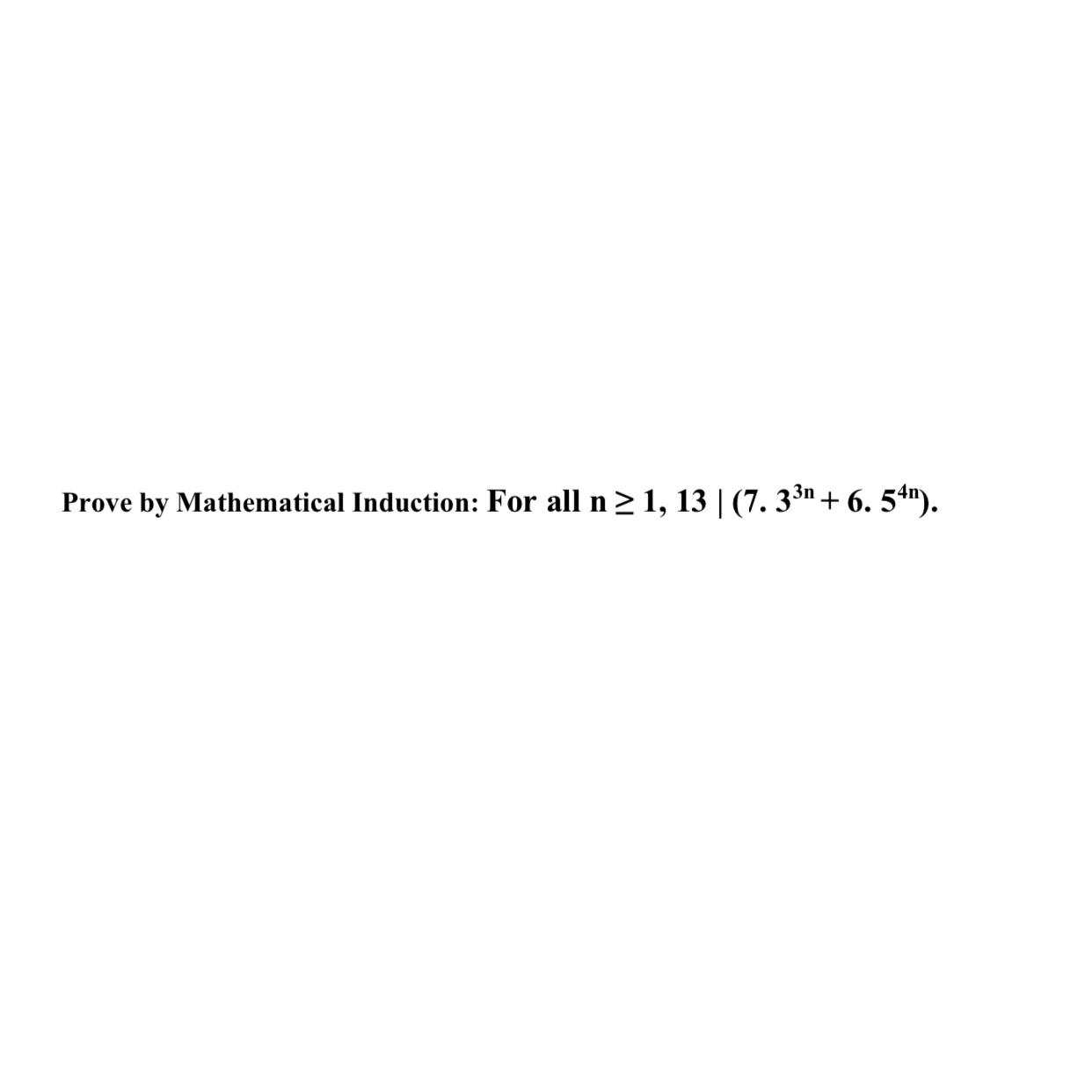 Prove by Mathematical Induction: For all | Chegg.com