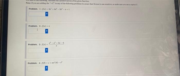 Solved Probien, 1+f(x)=3x2+4x3−2x3−x+1 Problem. 21f(z)=π | Chegg.com