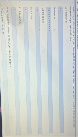 Solved Write a program that takes in an integer in the range | Chegg.com