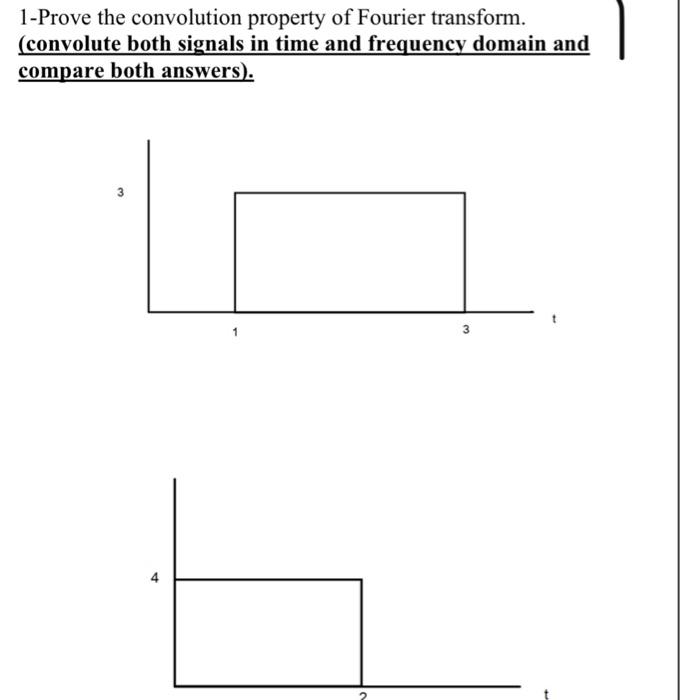 Solved 1-Prove the convolution property of Fourier | Chegg.com