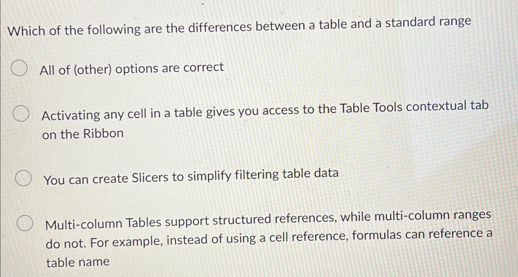 Solved Which of the following are the differences between a | Chegg.com