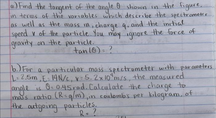 Solved 5.) A basic mass spectrometer can be constructed by | Chegg.com