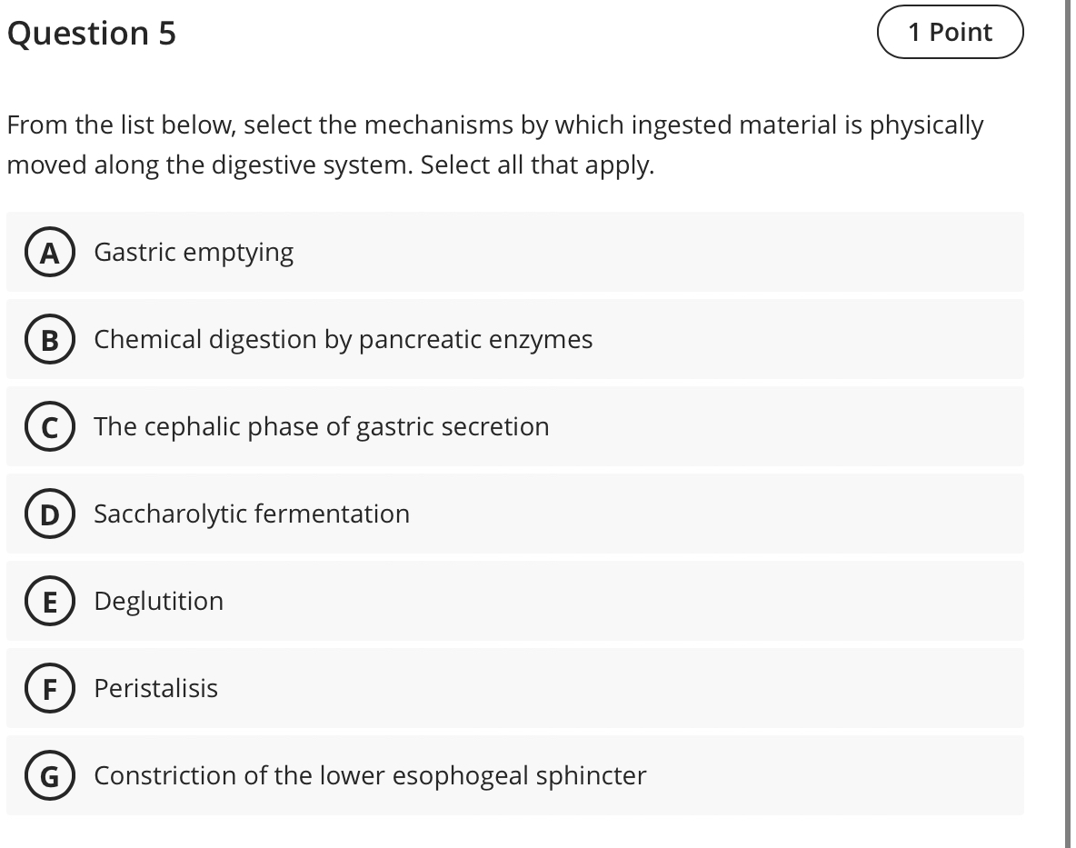 Solved Question 5From the list below, select the mechanisms | Chegg.com