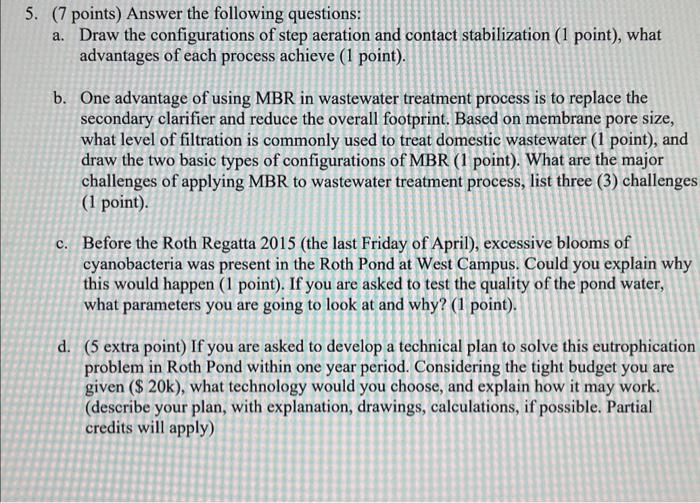 Solved 5. ( 7 points) Answer the following questions: a. | Chegg.com