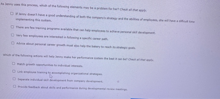 Solved As Jenny uses this process, which of the following | Chegg.com
