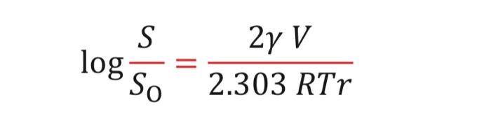 Solved S log So 2y V 2.303 RT. | Chegg.com