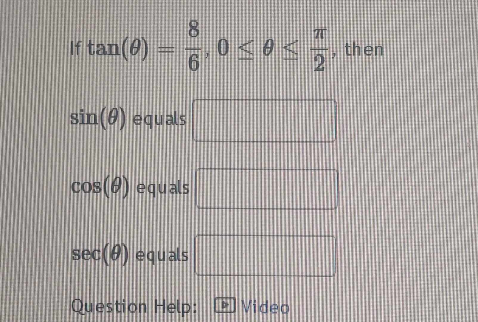 Solved 8 if tan(0) = 8,050
