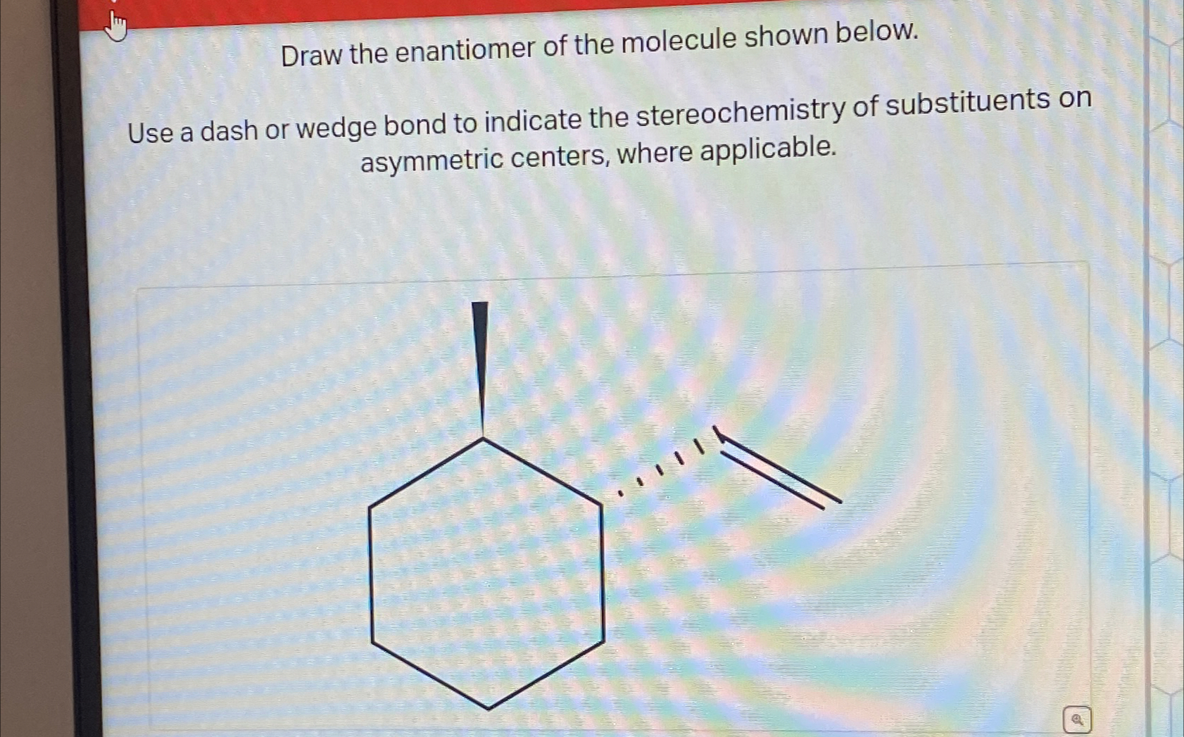 Solved Draw the enantiomer of the molecule shown below.Use a | Chegg.com