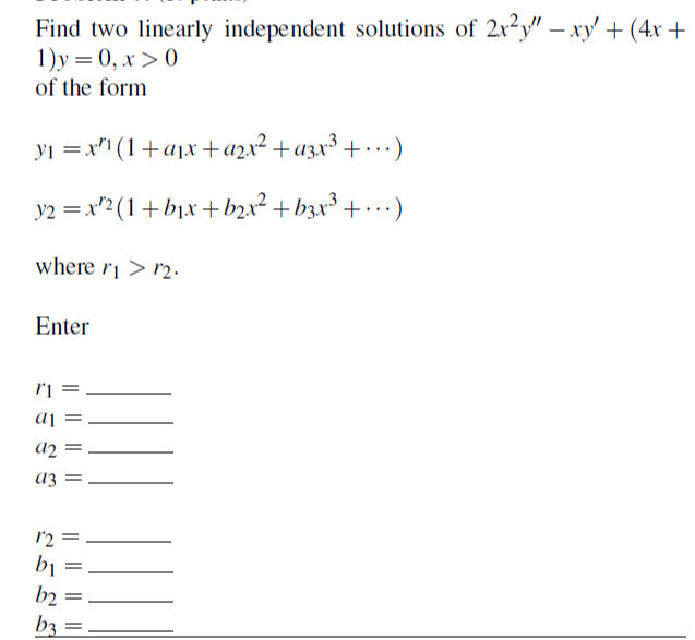 Solved (full ﻿details please )Find two linearly independent | Chegg.com