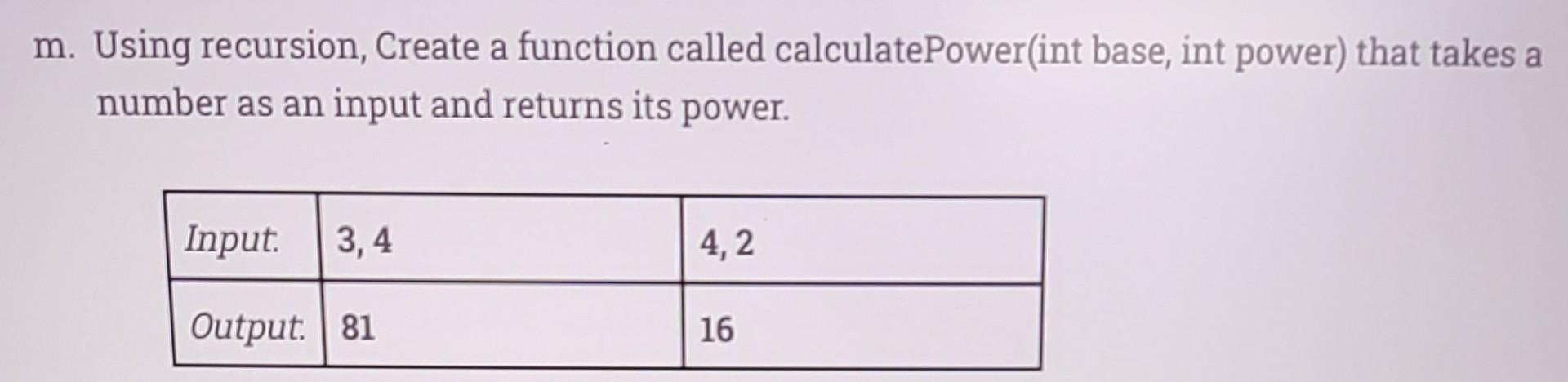 Solved n. Using recursion, Create a function called | Chegg.com