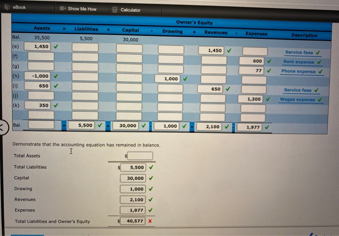 Solved eBook Show Me How Calculator Effects of Transactions | Chegg.com