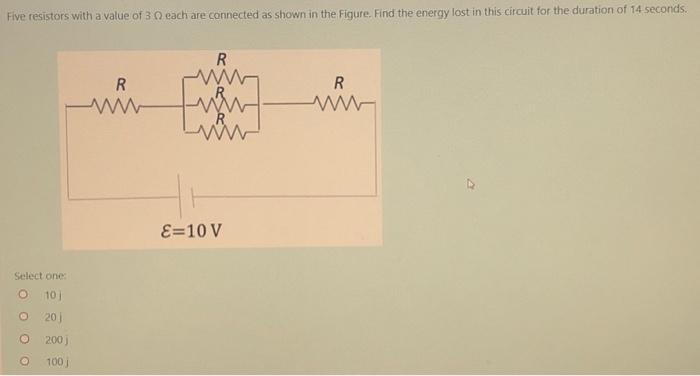Solved Five resistors with a value of 3 each are connected | Chegg.com