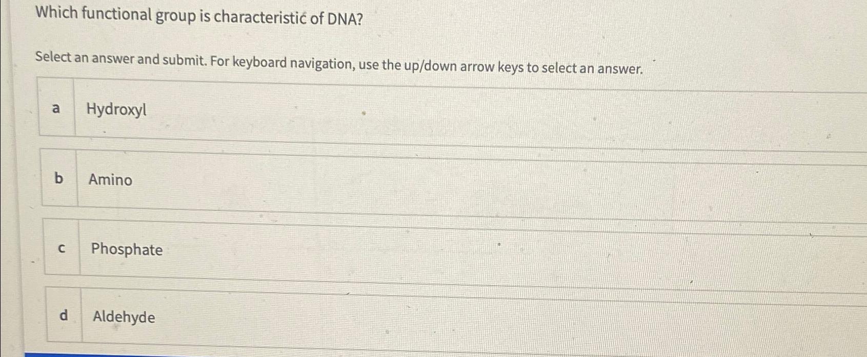 Solved Which functional group is characteristic of | Chegg.com